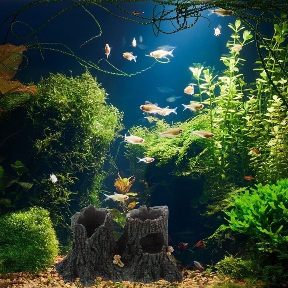 Tree Root Fish Tank Decor Decoration for Moss Aquarium Model Ornament ...