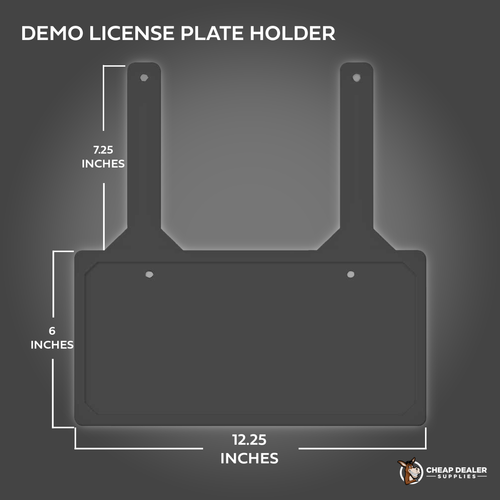 Rubber Demo License Plate Holder for Dealer Demo Tags & License Plates ...