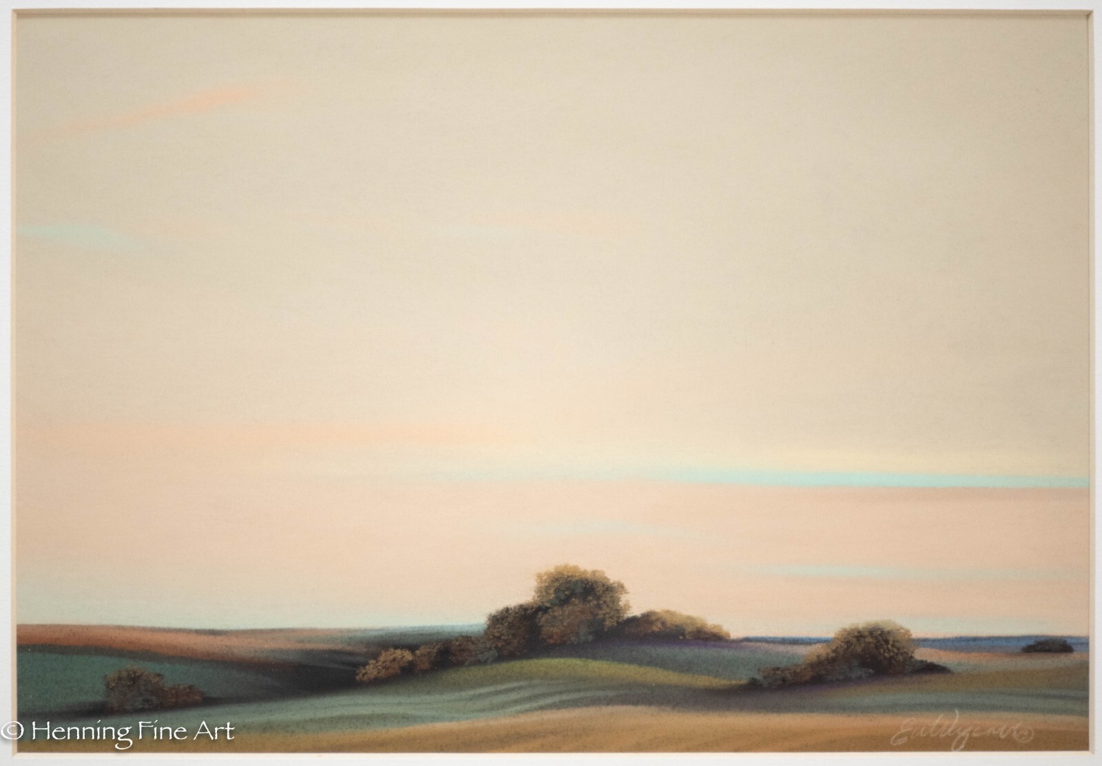 Ellen Wagener Pastel Painting Morning Sunrise Landscape, Signed ...