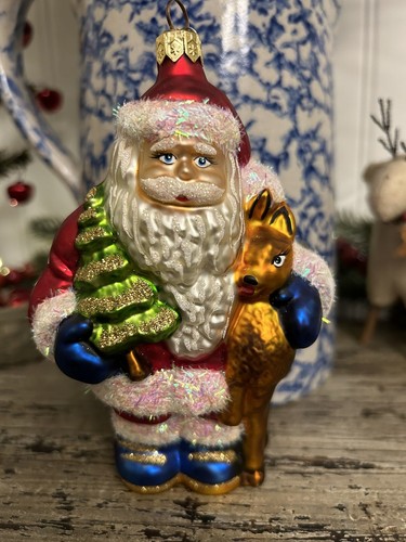 Vintage Santa St Nick Poland Glass Ornament | eBay