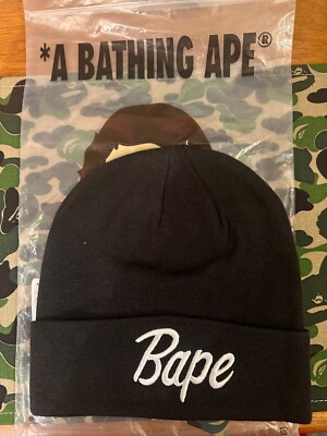 Authentic BAPE Script Knit Beanie Green (BRAND NEW) | eBay