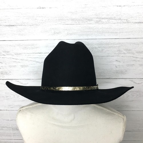 Bailey Black Mustang XXX Beaver Western Hat Cowboy Cowgirl Size 7 1/8 ...