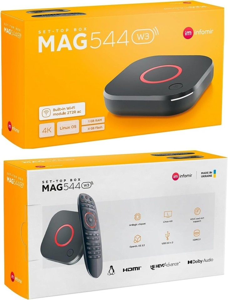 Mag 544 W3 Mag 544W3 4K HDR, Built-in Dual Band 2.4G/5G WiFi, HDMI ...