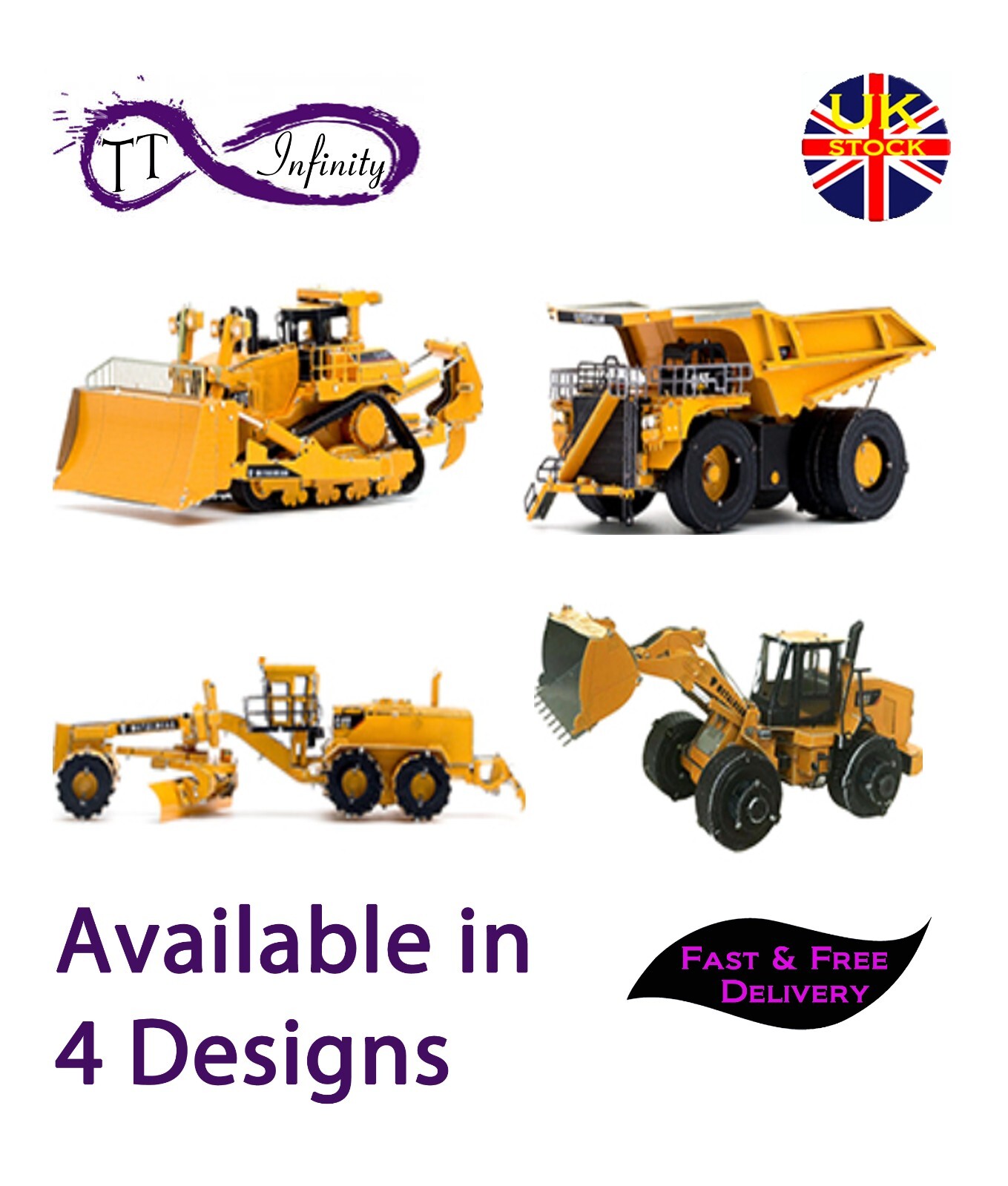 Metal Model CAT Construction Vehicles Kit 3D Laser Cut Steel DIY Kits ...