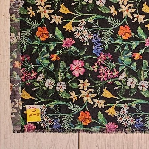 Liberty Floral LAWN Fabric LIGHT WT All Cotton Fabric AVG 7/8 YARD ...