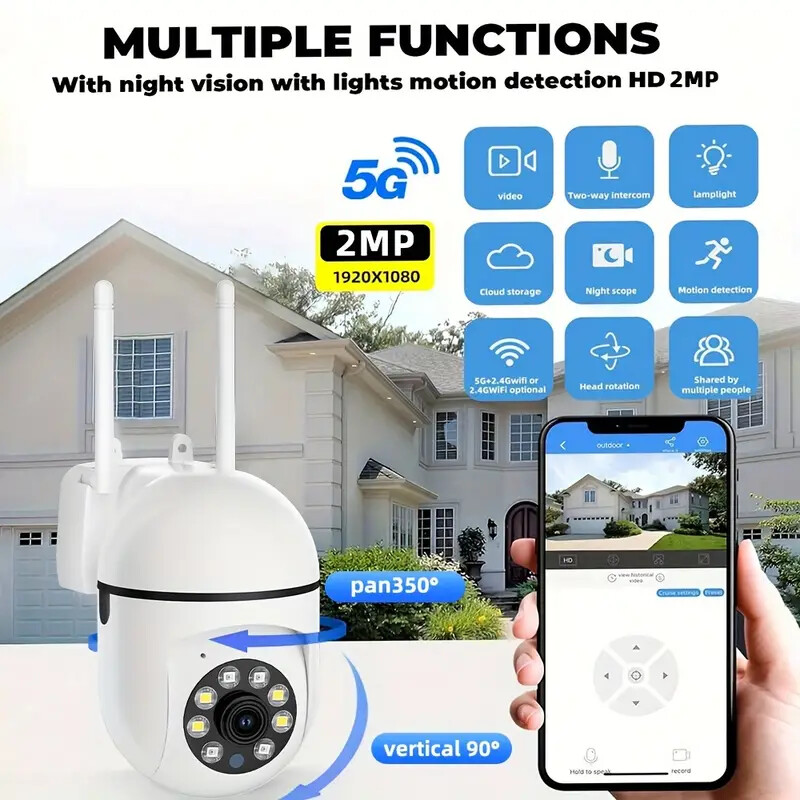 Wireless Wi-Fi Security Camera Model: XY-3820 - 1080P Color Display ...