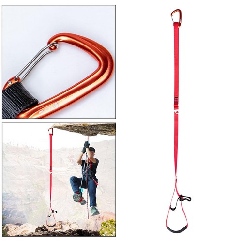 Climbing Foot Ascender Mountaineering 15KN Foot Riser Loop Aider Strap ...