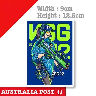 Combat Girl Soldier With Gun,Bar Fridge, Car Vinyl Sticker | eBay Australia