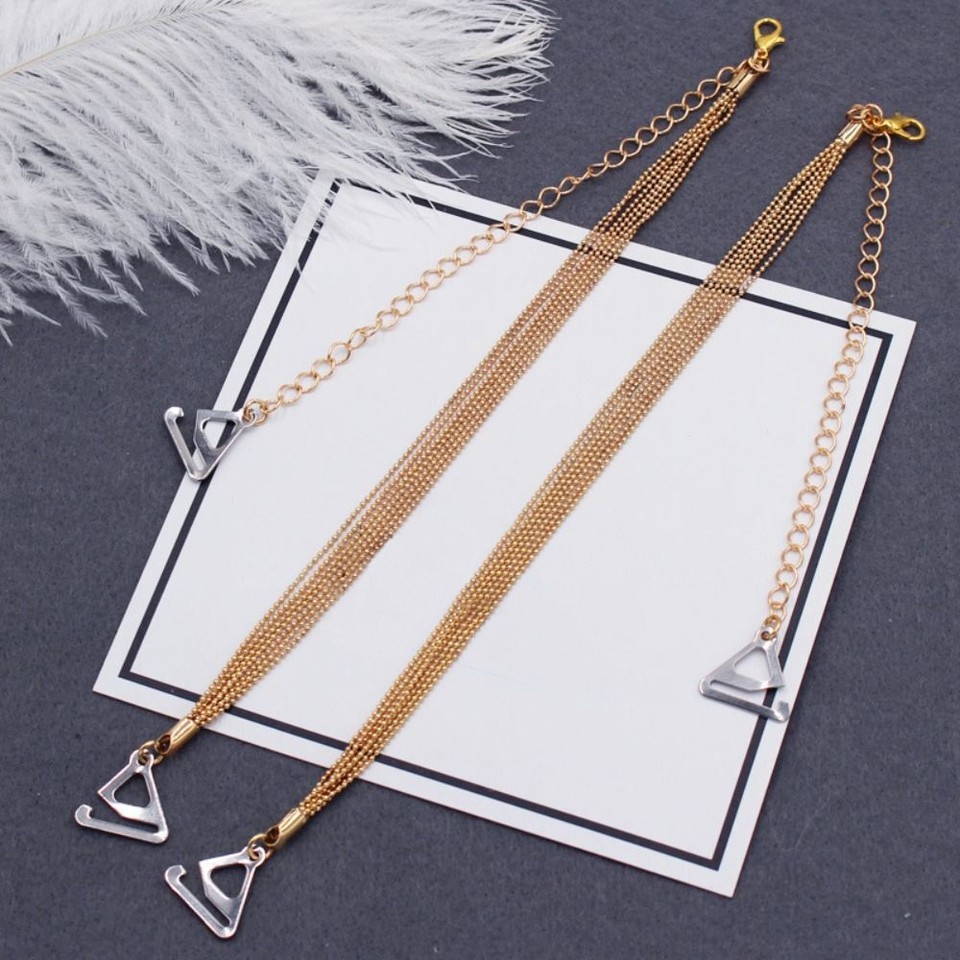 Non-Slip Metal Bra Straps Sexy Off-the-shoulder Bra Shoulder Belts Tops ...