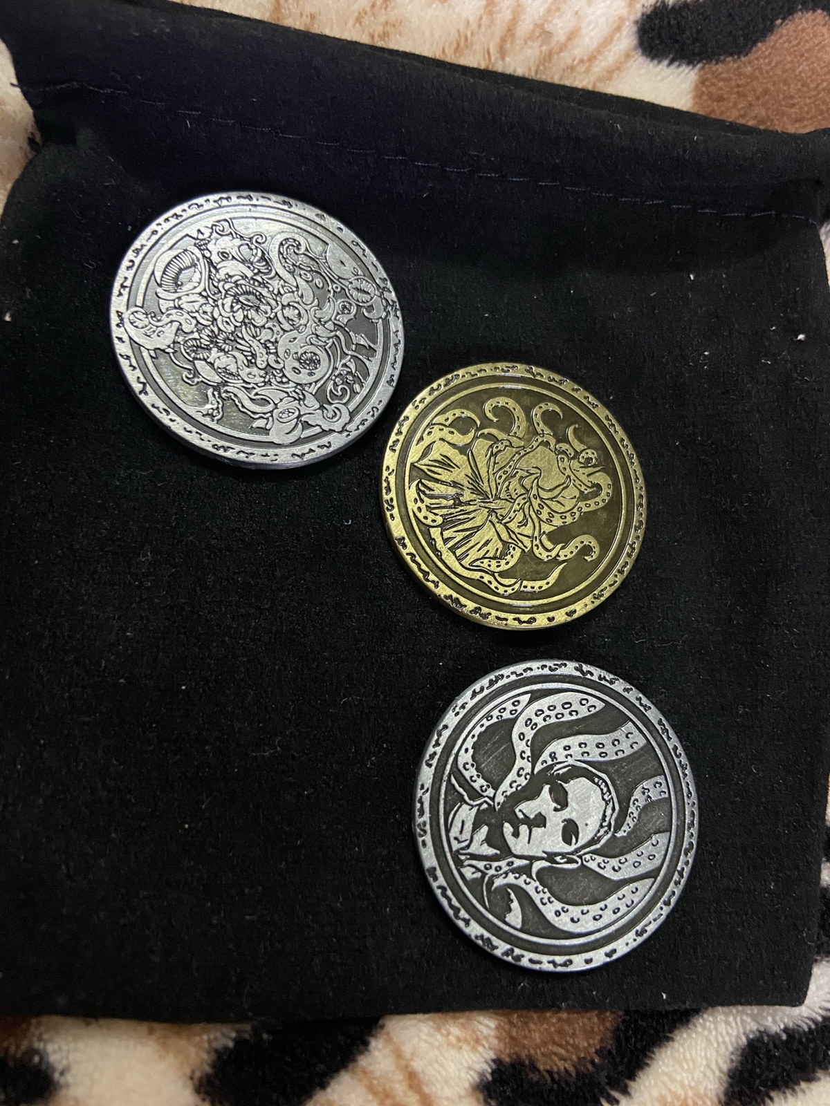 Cthulhu Mythos Young Cthulhu Statue Metal Coin Game Coins version 3pcs ...