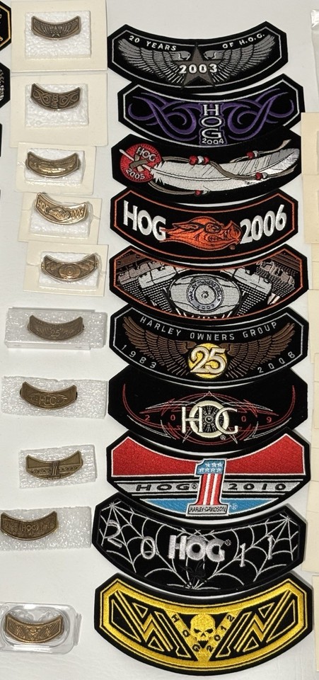 Harley Davidson Lot Of HOG Owners Group Patches & Pins 1986-2023 See ...