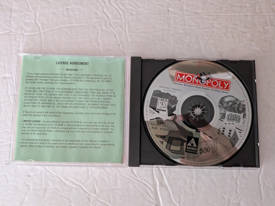 Monopoly CD-ROM PC Game 1997 Windows Hasbro Interactive Westwood ...