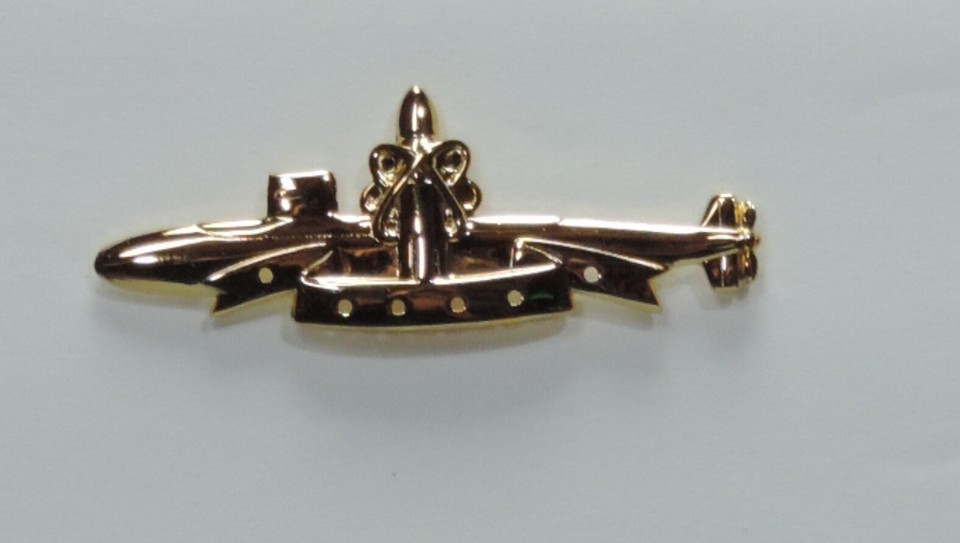 U.S Navy SSBN Submarine Deterrent Patrol Pin ~ 24k Gold ~ Regulation ...