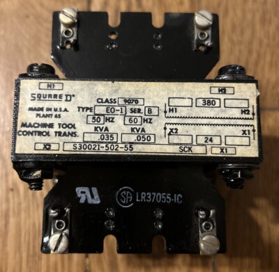 Square D Class 9070 Type E0-I Machine Tool Transformer S30021-502-55 ...
