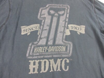 Harley Davidson Shirt Mens Extra Large Black Motorcycle Bike Biker HDMC ...