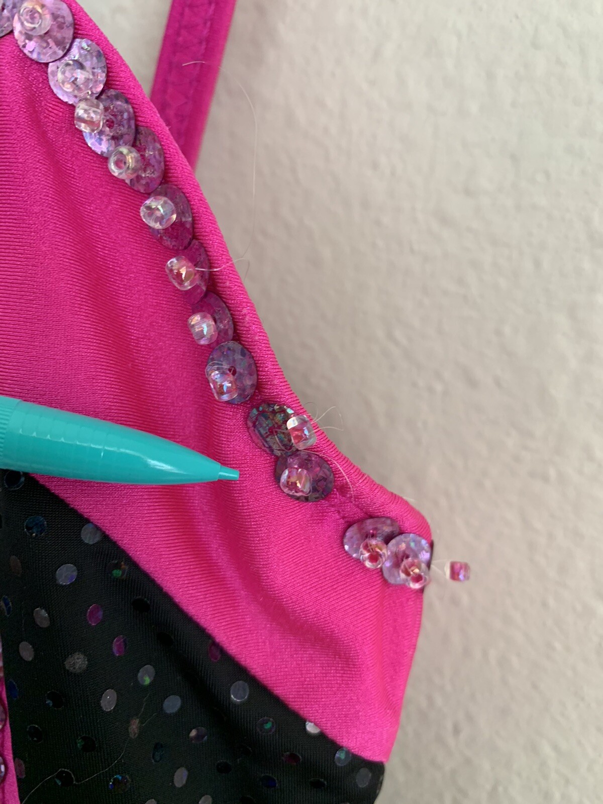 Child Large Flying Camel Design Pink Black Sparkle Dance Ice Skater ...