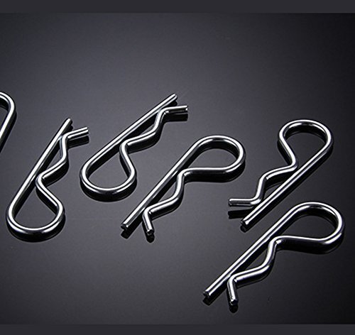 150 Pcs Carbon Steel Spring Cotter Clip Pin R Shape Clips Pin Fixing ...