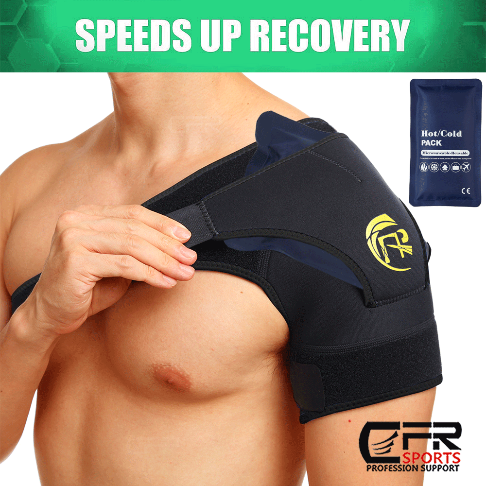 Neoprene Shoulder Dislocation Injury Arthritis Support Strap Brace Left ...