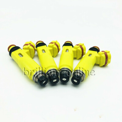 195500-4450 New 4 For Denso Yellow Fuel Injector Tested Fits For Mazda ...