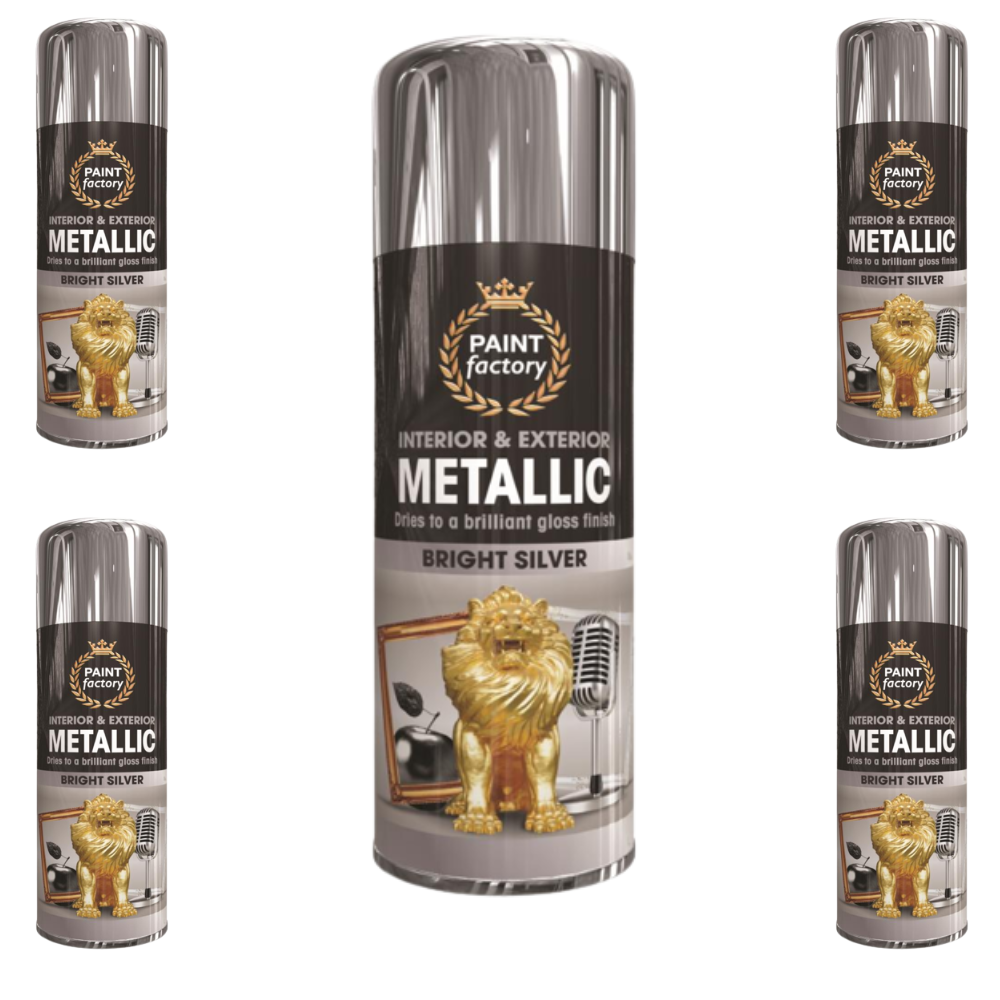 Pet Spray Paint Metallic Silver Color 151 Multipurpose Metallic Silver