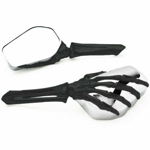 Motorcycle M8 M10 3D Skull Skeleton Claw Rearview Mirrors For Honda ...