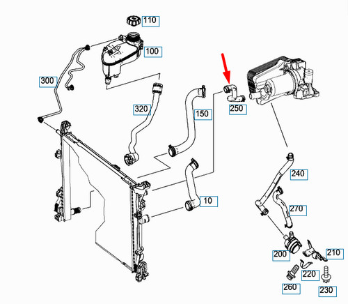 NEW MERCEDES-BENZ B-CLASS W246 COOLANT HOSES A2465010258 OEM | eBay