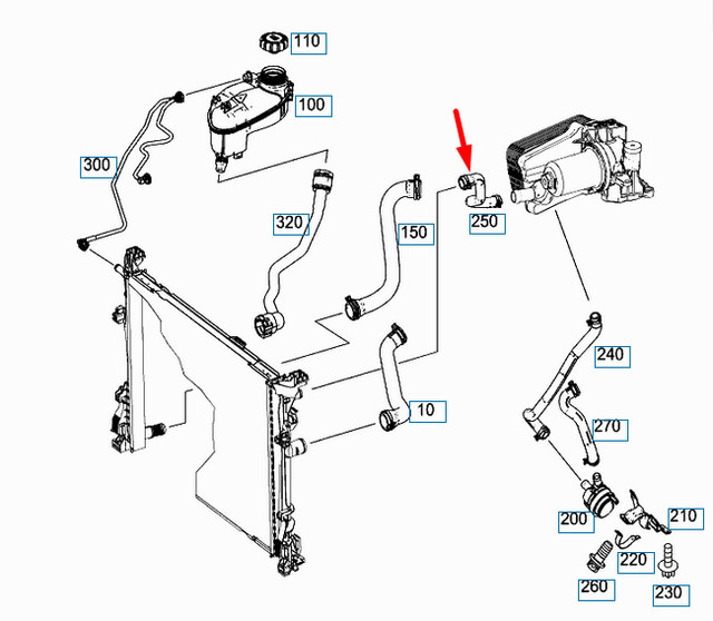 Mercedes-Benz a W176 Coolant Hose Pipe A2465010258 2013 RHD for sale ...