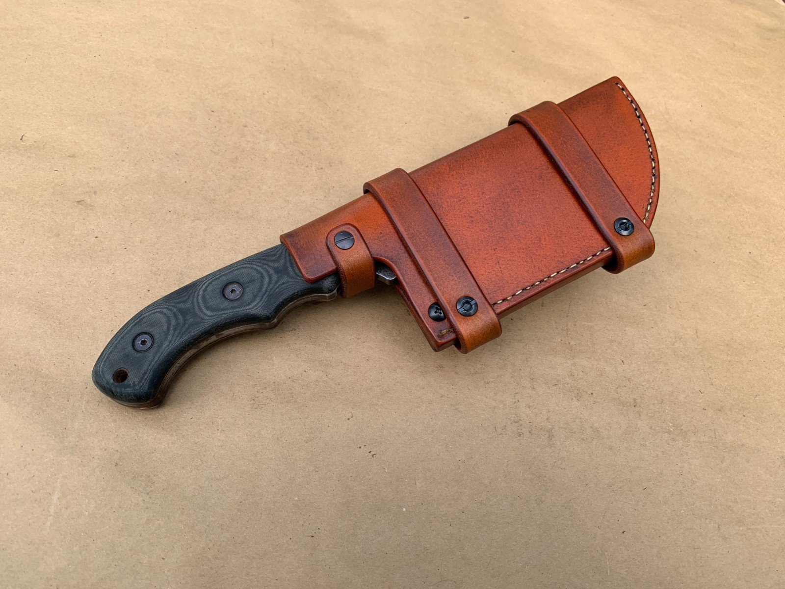 TOM BROWN TRACKER T1 TBT-010 CUSTOM LEATHER SHEATH(SHEATH ONLY) READ ...