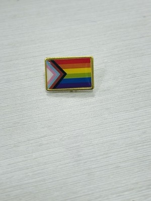 Progress Pride Gay Flag Lapel Pin Tie Tack Brooch - LGBT Lesbian Queer ...