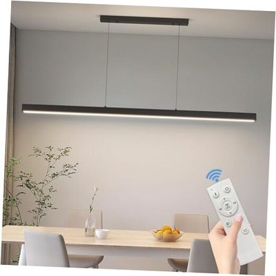 57" LED Linear Pendant Light Fixtures, 25W Dimmable Pool Table Light ...