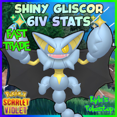 6IV SHINY GLISCOR POKEMON SCARLET AND VIOLET EV'D SHINY BATTLE READY 🚀 ...