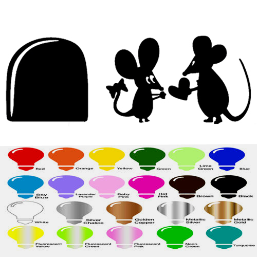Mini Mouse Mice Rat Hole House for Home Wall stickers decal Living room ...