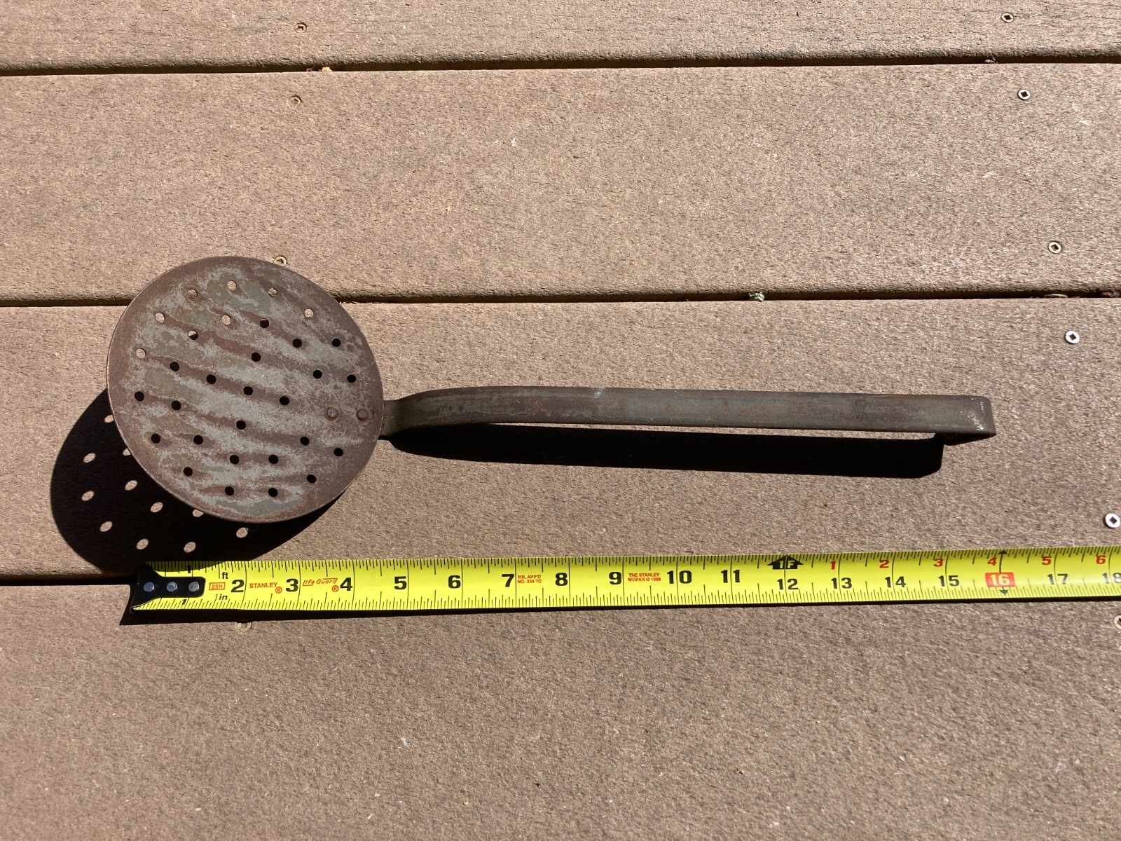 WW1 US Army Military Field Stove Mess Kitchen Galvanized Skimmer Ladle ...