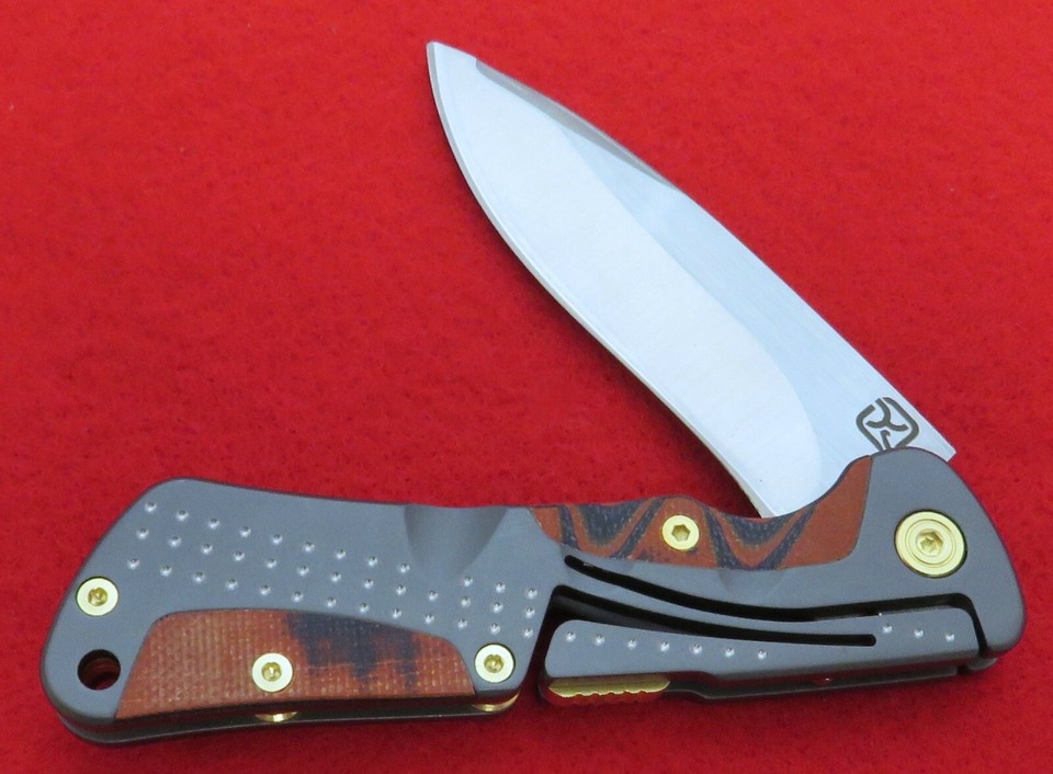 Klecker Cordovan Lite Flipper Knife Sandvik 12C27 Greg Klecker NT-03A ...