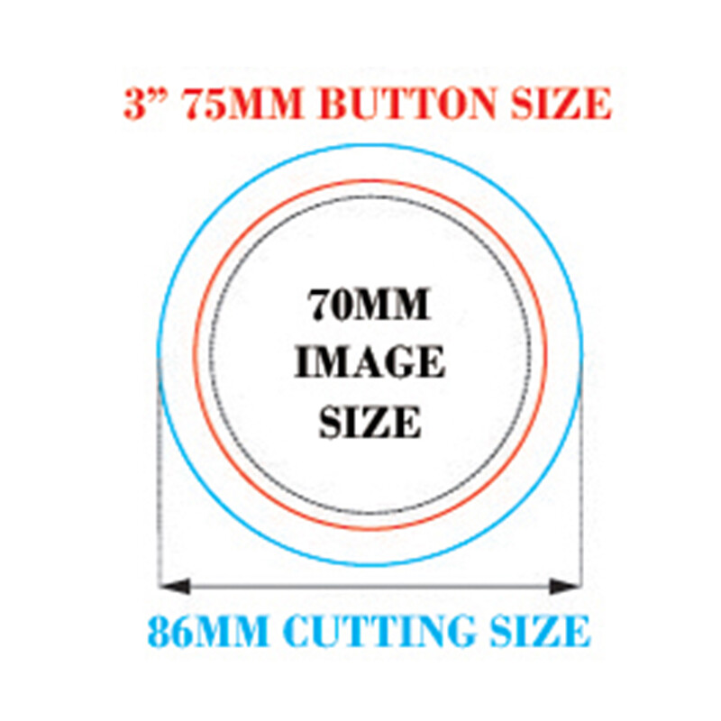 Various Sizes 100 Sets/Pack DIY Pin Badge Button Parts Supplies for Pro ...