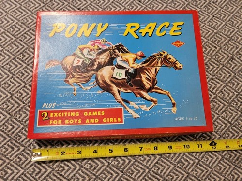 Vintage Pony Race Board Game Plus 2 Exciting Games By Warren Paper ...