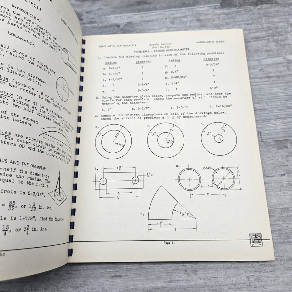 Sheet Metal Mathematics by Delmar Publishers Vintage 1947 | eBay