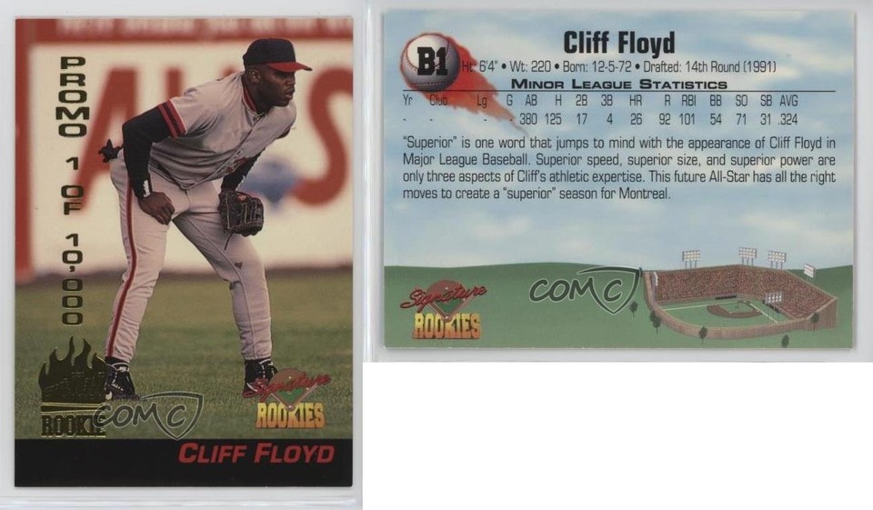 1994 Signature Rookies Cliff Floyd Promo /10000 Cliff Floyd #B1 0yg9 | eBay
