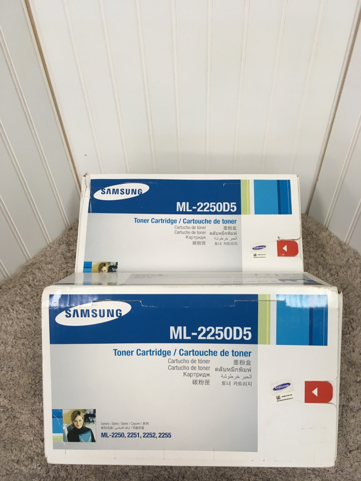2PK Genuine Samsung ML-2250D5 Toner Cartridge ML-2250,ML-2251N,ML-2251N ...