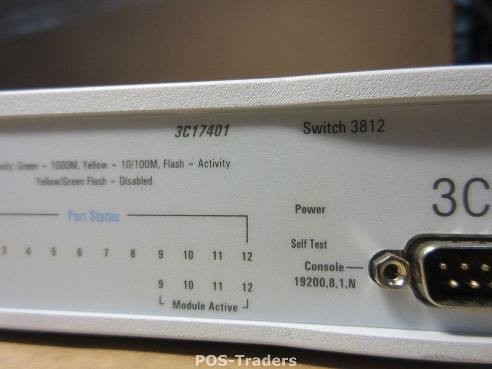 3com 3812 3C17401 10/100/1000Mbps SuperStack Switch 12-port / 4x SFP ports | eBay