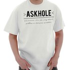 Askhole Definition Funny Rude Sarcastic Gift Crewneck T Shirt Tee Men ...
