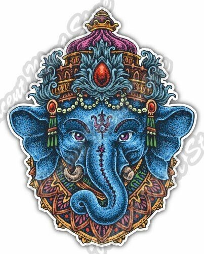 Elephant Ganesha India God Hinduism Faith Car Bumper Vinyl Sticker ...