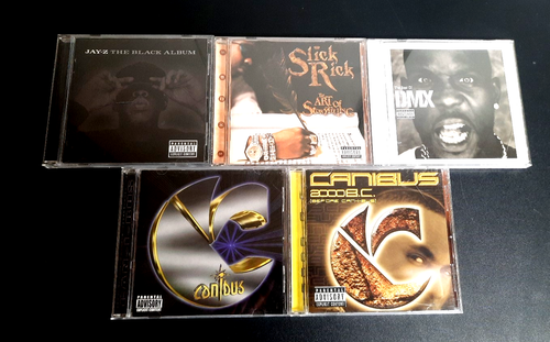 Lot of 5 CD’s (Hip Hop, Rap) CANIBUS DMX JAY-Z SLICK RICK Like New East ...