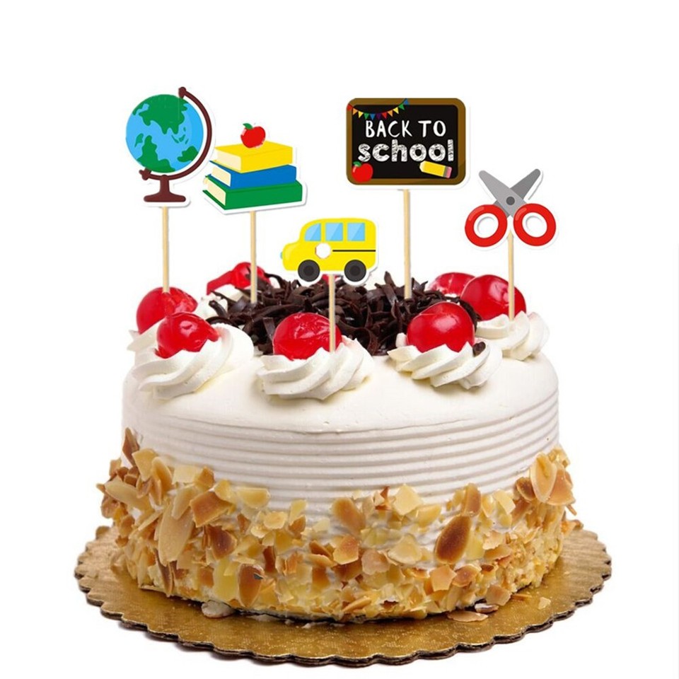 36 Pcs Back to School Cake Decoration Themed Decorations Cupcake Topper ...