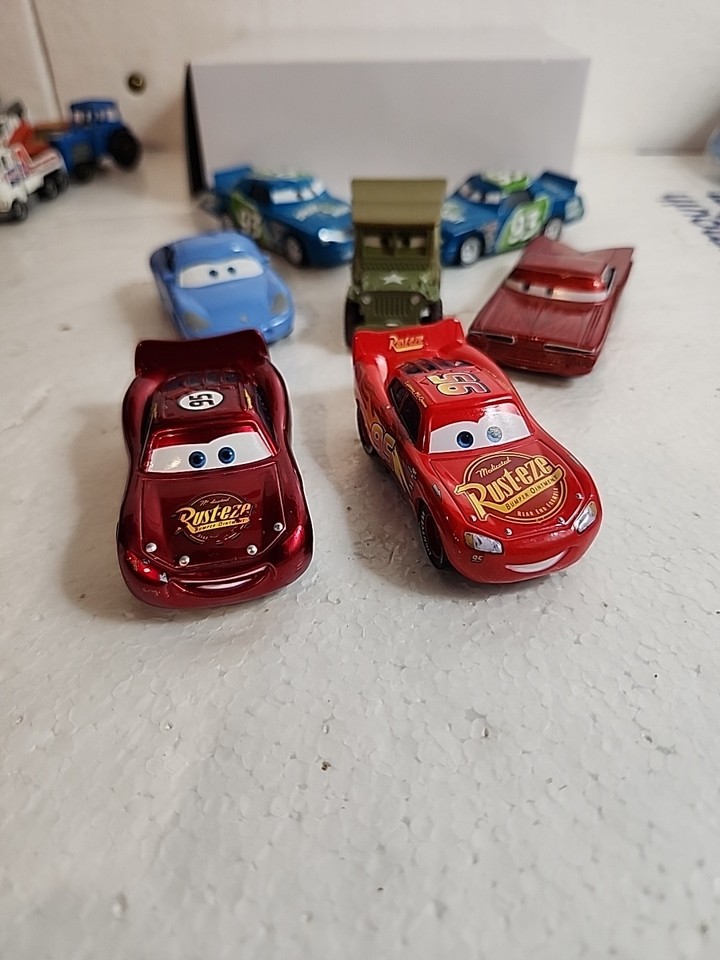 Disney Pixar Cars Lightning McQueen Rust-Eze Car Lot Of 7 Nice | eBay