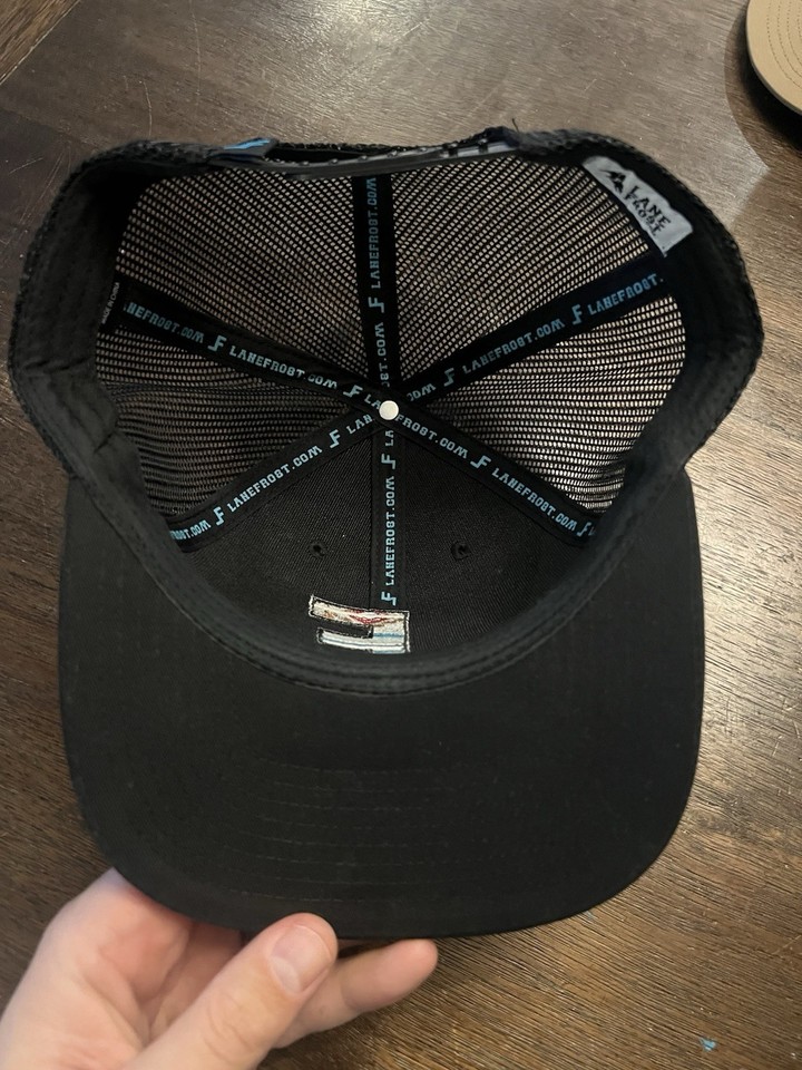 Lane Frost Aztec LF Logo Black Hat Cap Signature Round Up Bronc Trucker ...