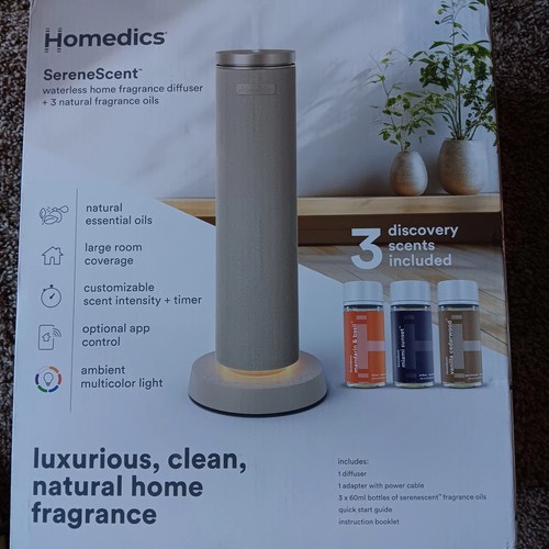 Homedics SereneScent Fragrance Diffuser with 3 - 60ml Fragrance Oil ...