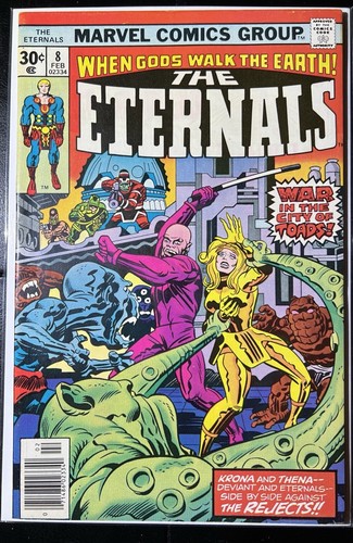 The Eternals #8 (Feb 1977) 1ST APPEARANCE OF RANSAK, 1ST APPEARANCE OF ...