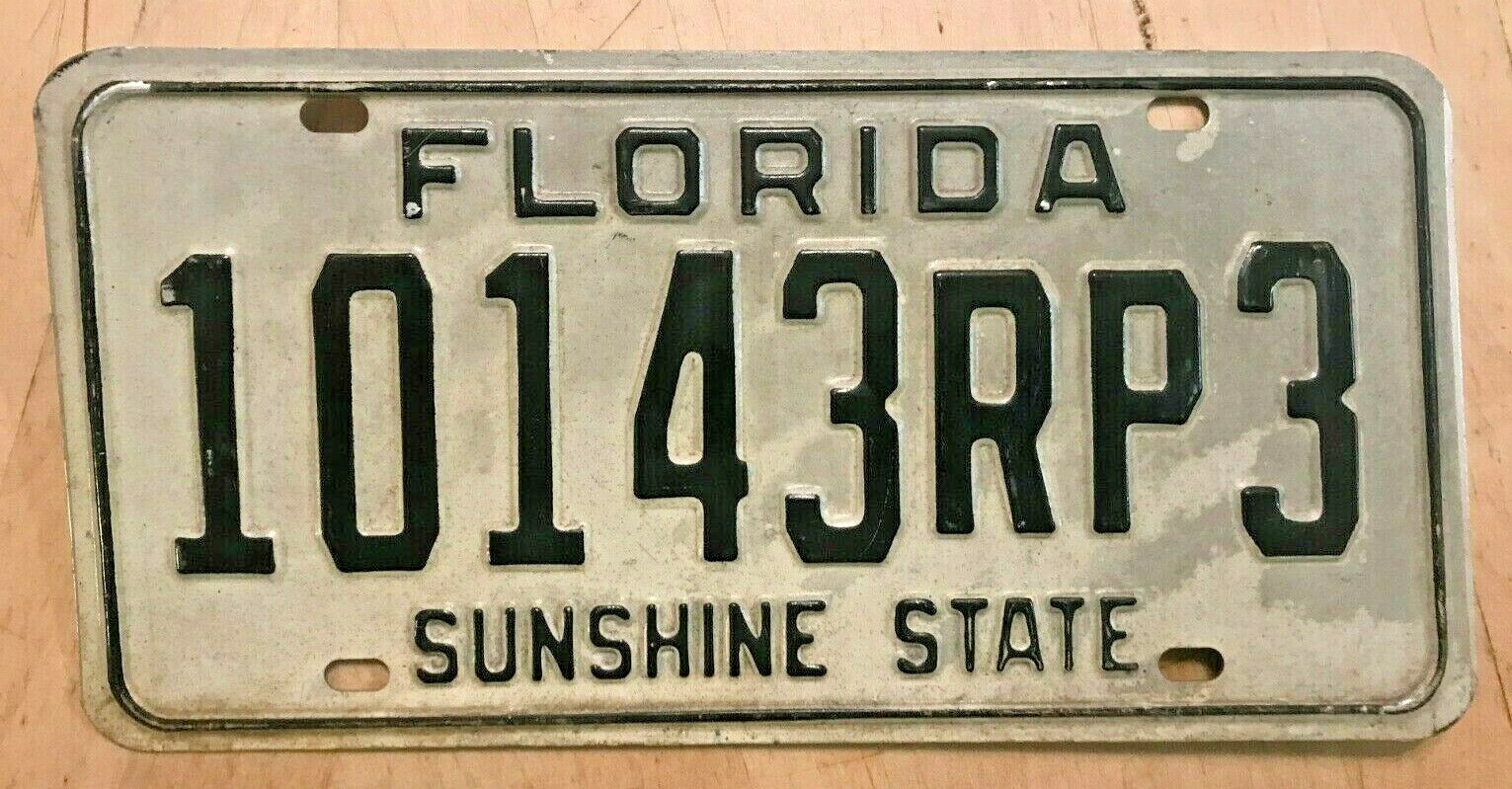 RARE TYPE FLORIDA SUNSHINE STATE LICENSE PLATE " 10143 RP 3 " FL | eBay