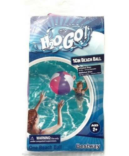 H2O Go Inflatable Kids Beach Ball Ages 2+ Summer Fun Pool Outdoor Party ...